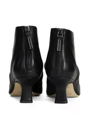 THE SELLER Ruched Pointed-toe Ankle Boots