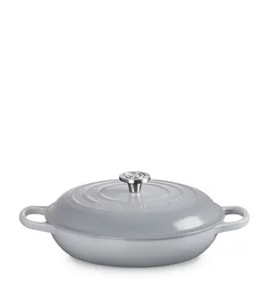 LE CREUSET Cast Iron Shallow Casserole Dish - Blue