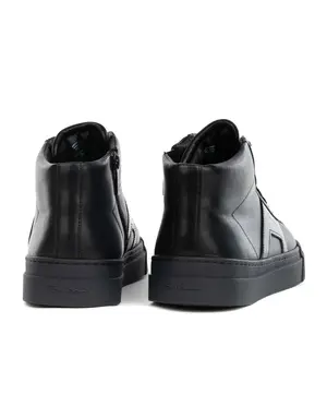 Santoni Round-toe Sneakers - Black