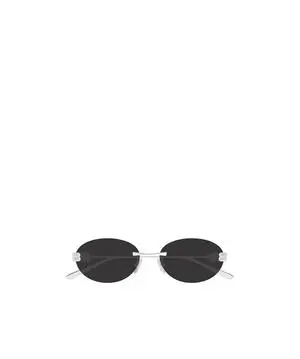 Balenciaga Gossip Bb Rimless Oval-frame Sunglasses - Silver/gray