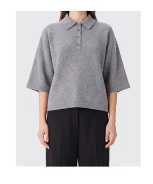FRAME Cropped Cashmere Polo Top