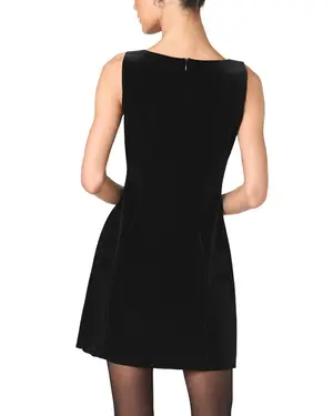 French Connection Caramia Stretch Velvet Mini Dress
