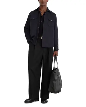 REISS Astra Cotton Twill Flap Pocket Shirt