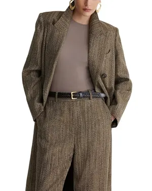 REISS Inessa Textured Herringbone Trousers