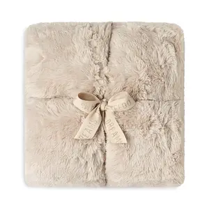 Barefoot Dreams Cloud Faux Fur Throw Blanket - Sandstone