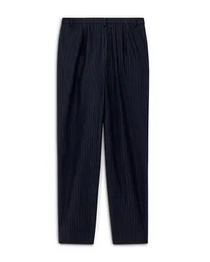Emporio Armani Slim Fit Pinstripe Wool Blend Trousers