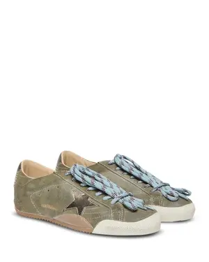 GOLDEN GOOSE True Star Suede & Leather Low Top Sneakers
