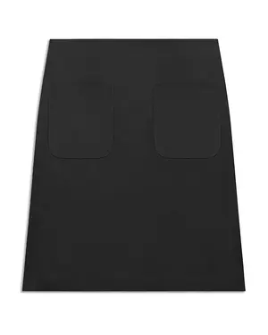 COURREGES Satin Two Pocket Pencil Skirt