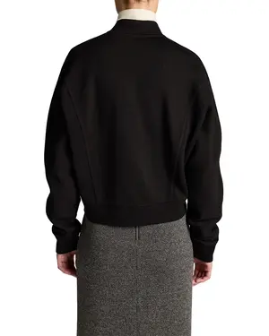 Vince Ponte Knit Bomber Jacket - Black
