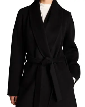 Vince Wool & Cashmere Shawl Collar Long Coat
