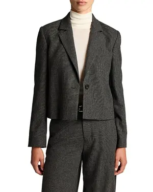 Vince Printed Cropped Blazer