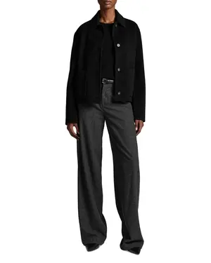 Vince Cash Wool & Cashmere Blend Button Front Jacket