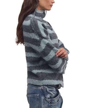 Free People Button Collection Mock Neck Cardigan Sweater