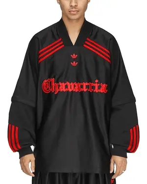 ADIDAS X WILLY CHAVARRIA Dazzle Graphic V Neck Jersey - Black