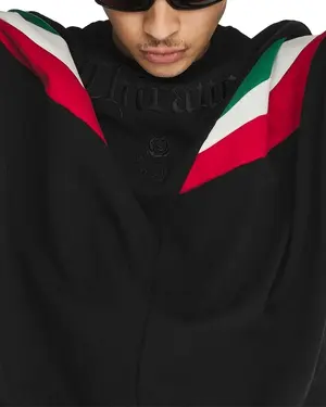 ADIDAS X WILLY CHAVARRIA Chicano Color Block Cotton Sweatshirt
