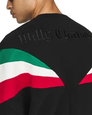ADIDAS X WILLY CHAVARRIA Chicano Color Block Cotton Sweatshirt