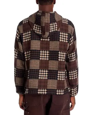 PLEASURES Madras Patchwork Oversized Hoodie