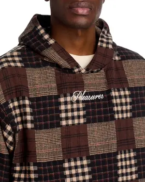 PLEASURES Madras Patchwork Oversized Hoodie