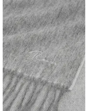 REISS Wool & Cashmere Fringed Scarf