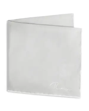 REISS Ceremony Silk Pocket Square - Silver