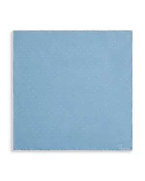 REISS Liam Silk Pocket Square Blue