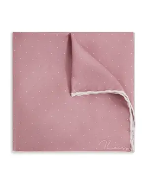 REISS Liam Silk Pocket Square - Pink