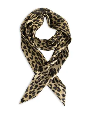Zadig&Voltaire Rosie Leopard Print Silk Skinny Scarf - Flash