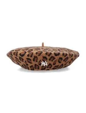 New Era Leopard Print Wool Beret