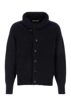 UMIT BENAN Dark Cashmere Blend Montana Cardigan - Blue