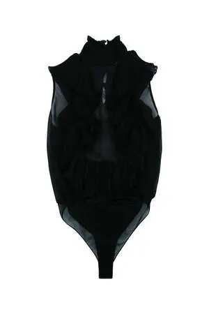 Elisabetta Franchi Sleeveless Tailored Shirt With Statement Detail - Nero