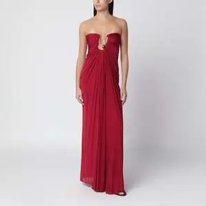 Christopher Esber Long Jersey Dress With Sculptural Décolleté Detail - Red