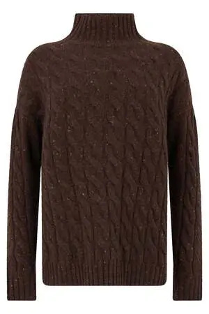 Max Mara Turtleneck Sweater In Wool & Cashmere