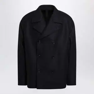 Harris Wharf London Short Double-breasted Wool Coat - Blue