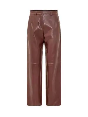 MAX MARA`S Straight-leg Knit Trousers - Dark Raspberry