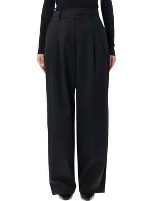 THE LATEST High-waisted Wide-leg Trousers - Nero