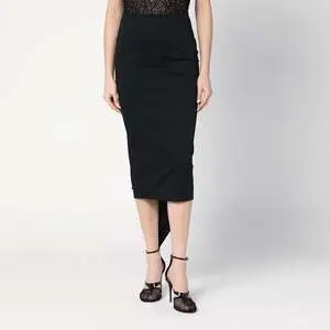 THE LATEST Cotton Midi Skirt With Clean, Tailored Silhouette - Black