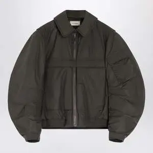 LEMAIRE Bomber Jacket With Removable Collar - Brown