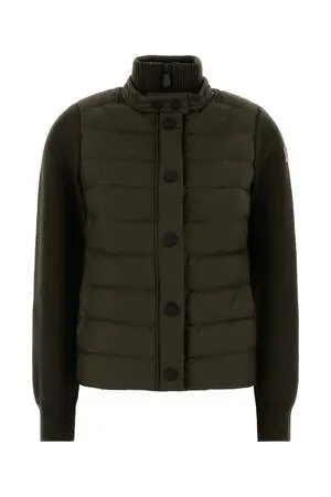 Moncler Quilted Down Puffer-knit Cardigan