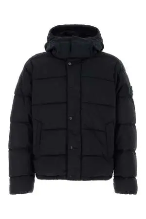 Stone Island Midnight Stretch Wool Blend Down Jacket - Blue
