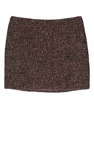 ERMANNO FIRENZE Mini Spigata Skirt - Marrone