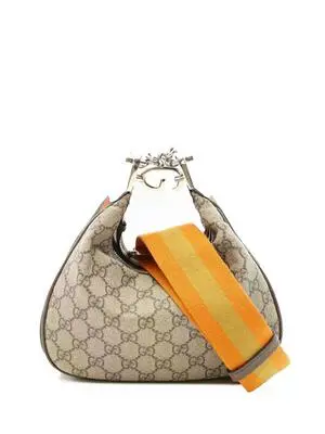 Gucci 2016-2026 Small Gg Supreme Web Attache Crossbody Bag - Neutrals