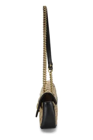 Gucci Leather Gg Canvas Matelassé Shoulder Bag