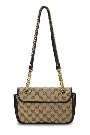 Gucci Leather Gg Canvas Matelassé Shoulder Bag