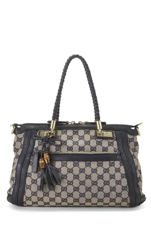 Gucci Navy Original Gg Bella Zip Tote - Blue