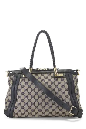 Gucci Navy Original Gg Bella Zip Tote