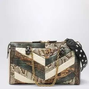Valentino Garavani Medium Panthea Shoulder Bag In Exotic Leather With Chevron Pattern - Multicolor