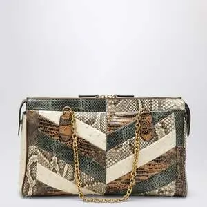 Valentino Garavani Medium Panthea Shoulder Bag In Exotic Leather With Chevron Pattern