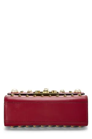 Gucci Leather Studded Padlock Shoulder Bag