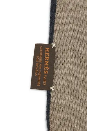 Hermès Navy & Grey Cashmere Muffler