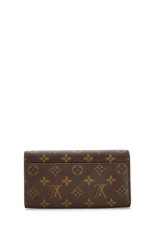 LOUIS VUITTON Monogram Canvas Flower Lock Wallet